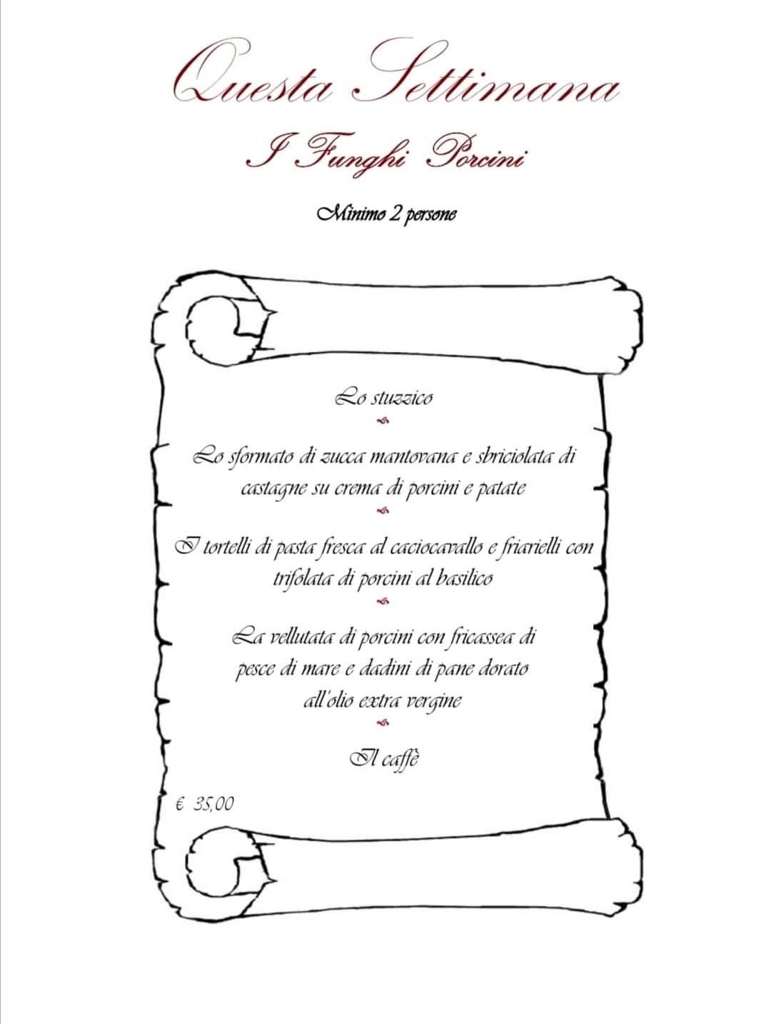 Menu da Ristorante Le Volte, Verbania