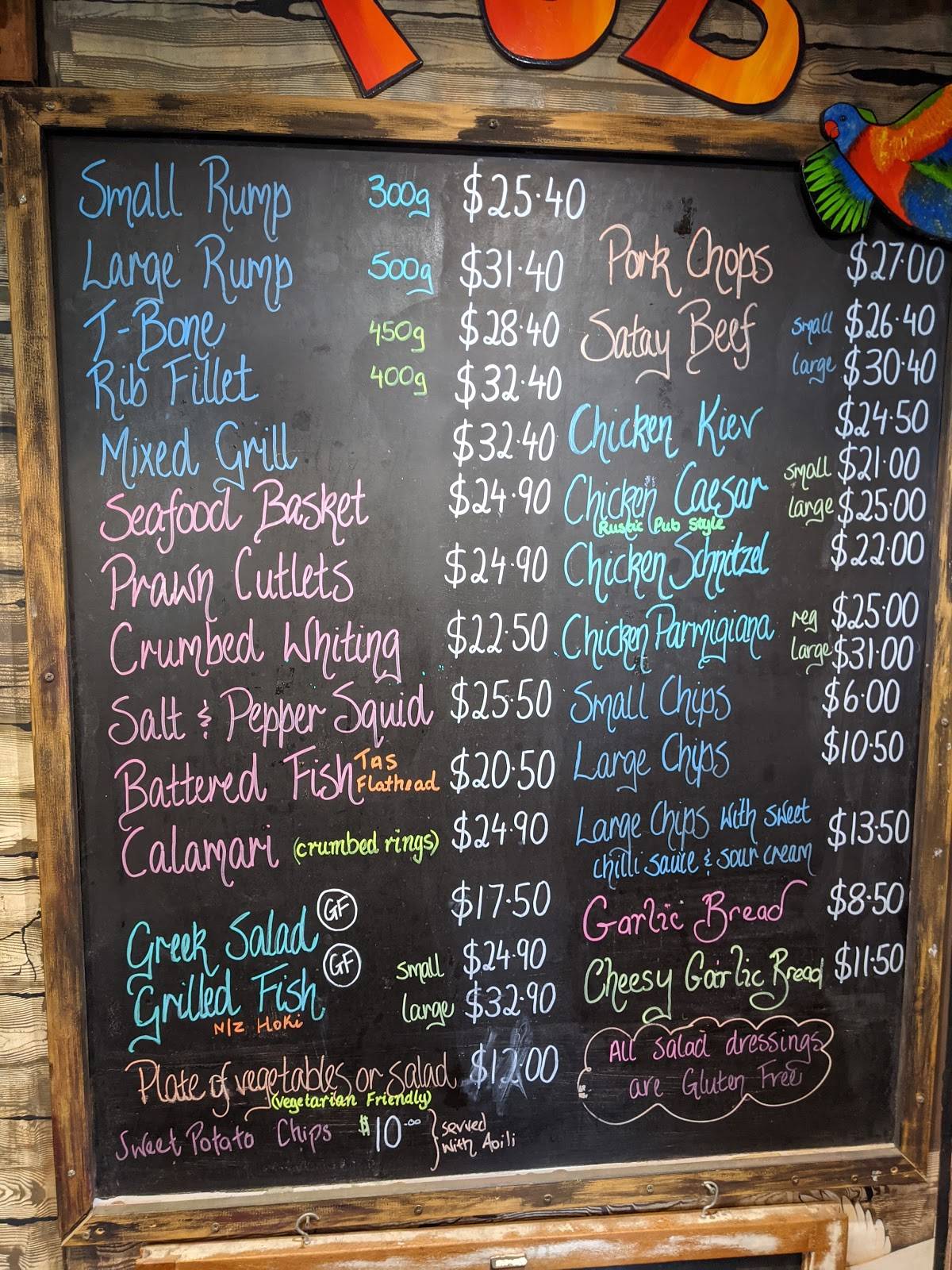 Menu at Meringandan Hotel pub & bar, Meringandan