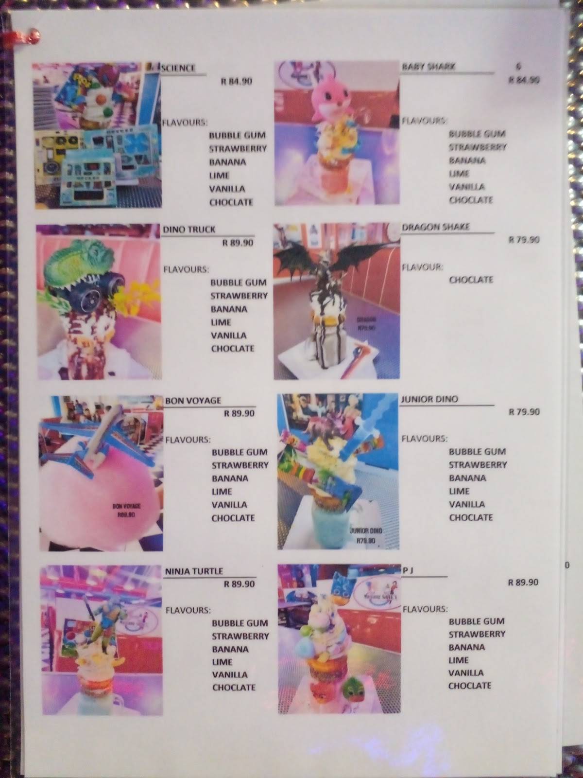 Menu at Mustang Sally's Pub & Diner Montana, Pretoria