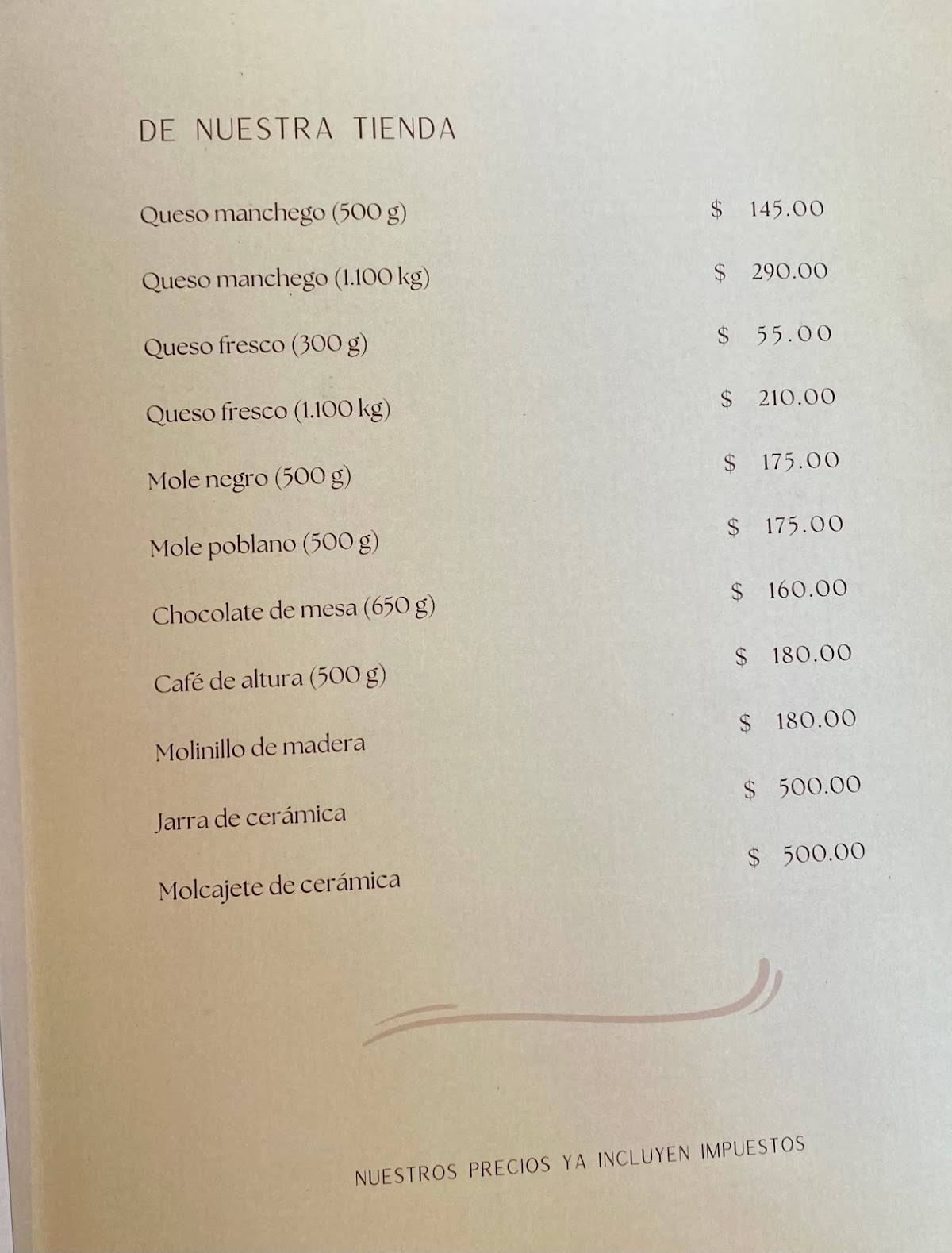 Carta del restaurante El Cardenal del San Ángel, Ciudad del México, Av ...