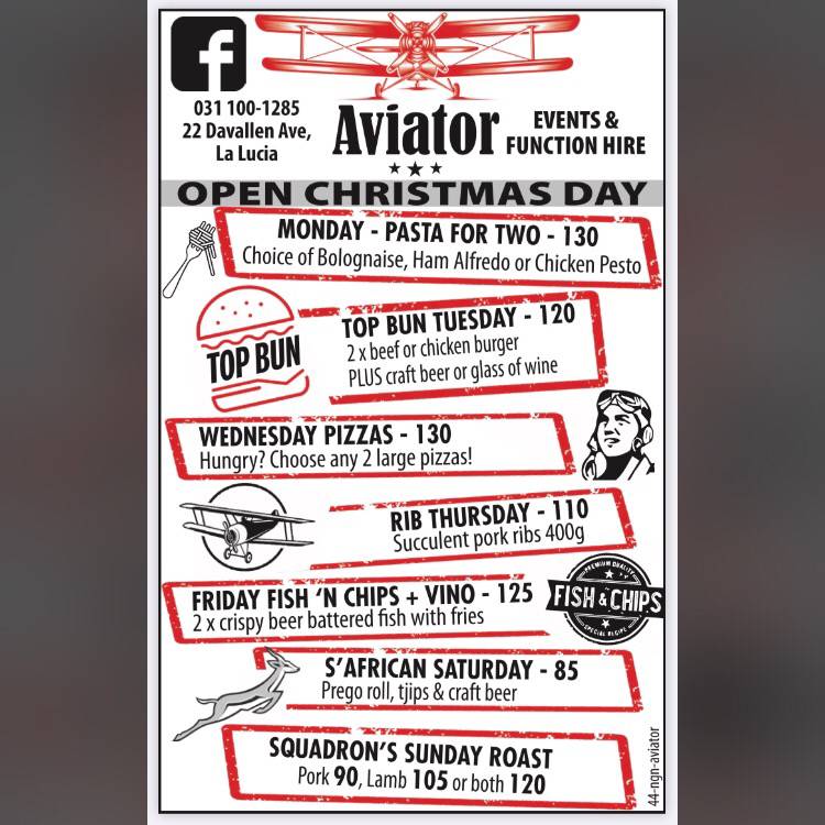 Menu at Urban 68 - Pub & Restaurant, Umhlanga