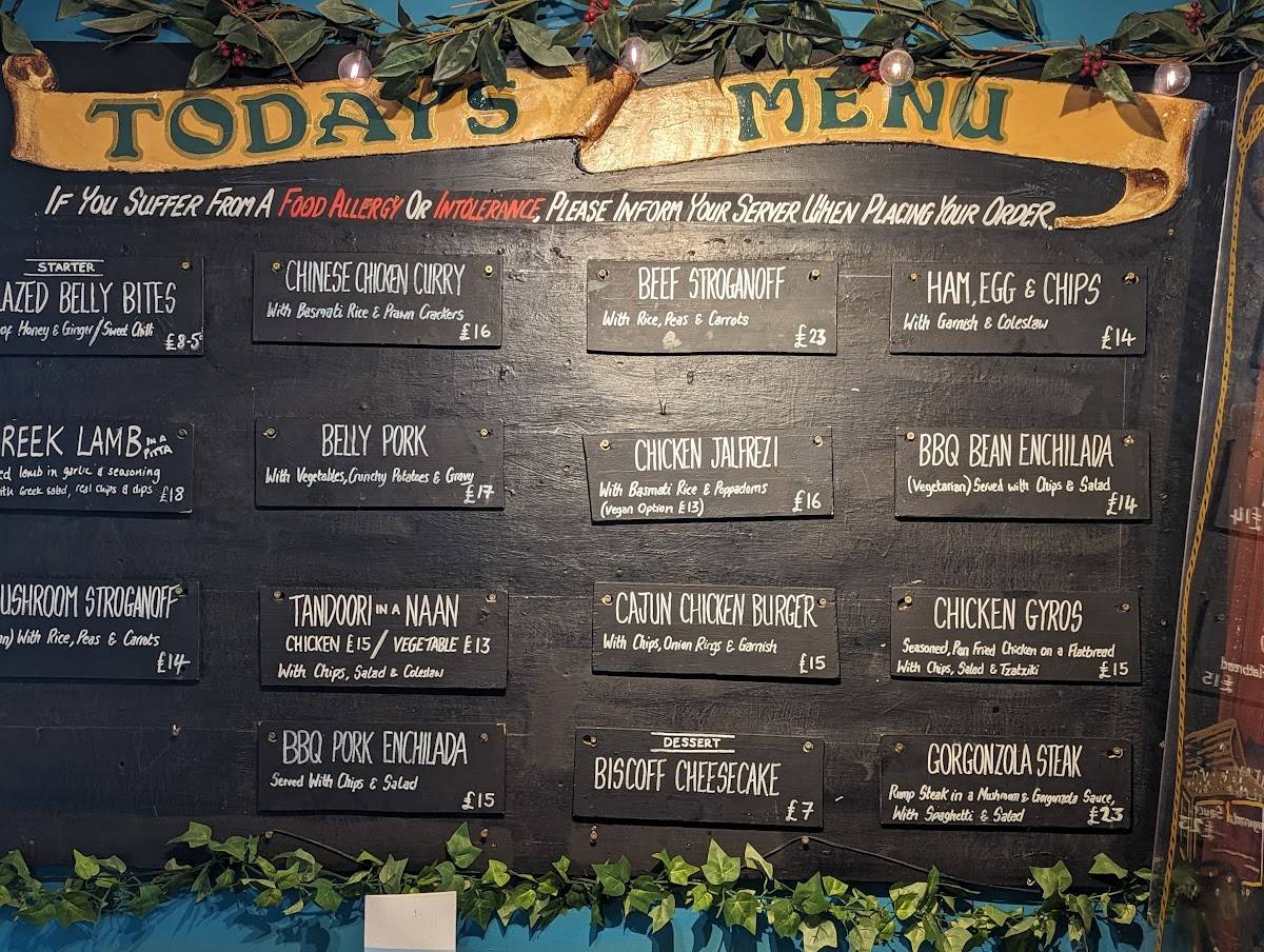 Menu at Clovelly Bay Inn pub & bar, Plymouth