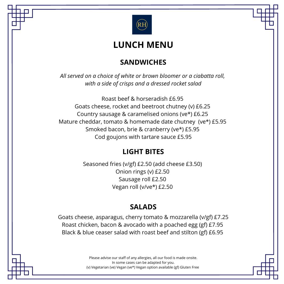 Carta de The Roundhouse Bar & Kitchen, Nottingham