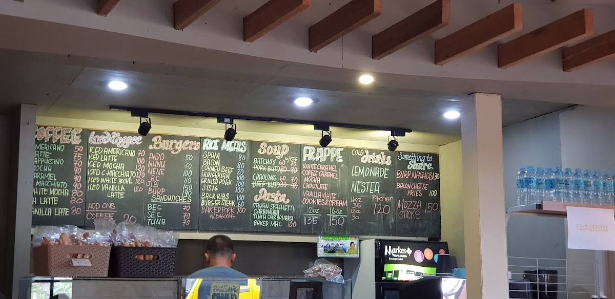 Menu at Burp Bakeshop and Cafe, Narra