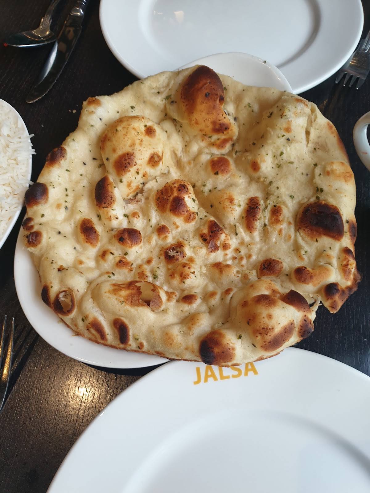 Menu at Jalsa Tandoori restaurant, Conwy