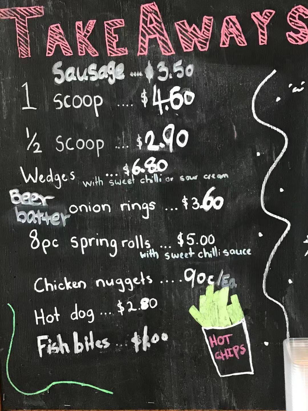 Menu at Doughboys Bakery and Cafe, Darfield