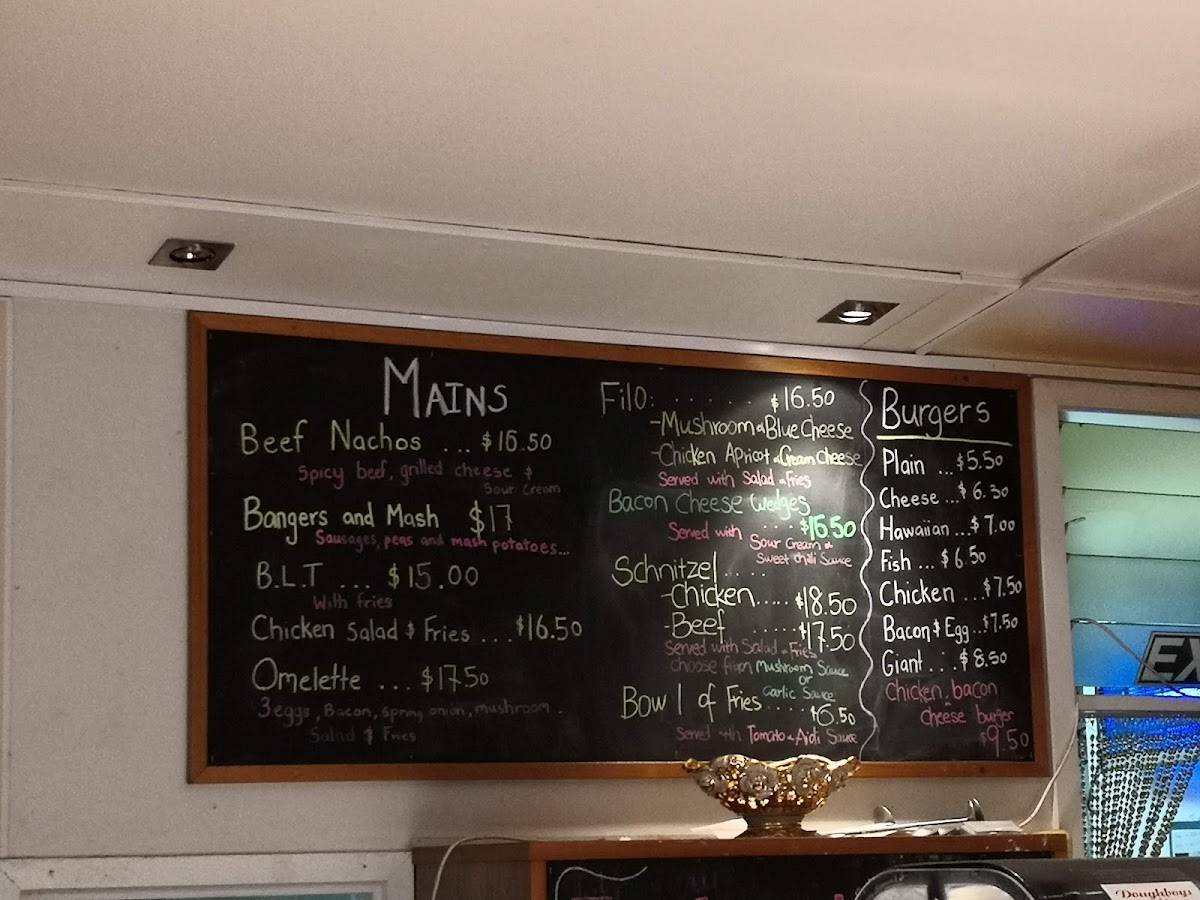 Menu at Doughboys Bakery and Cafe, Darfield