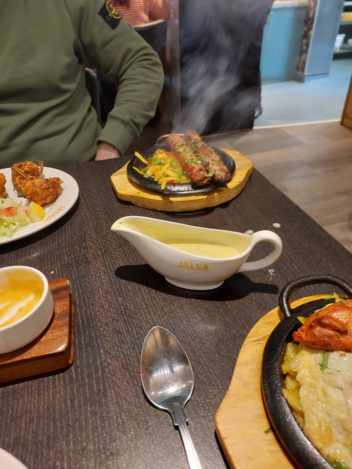 Menu at Jalsa Tandoori restaurant, Conwy