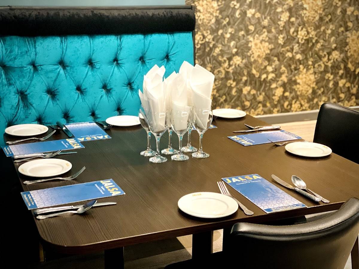 Menu at Jalsa Tandoori restaurant, Conwy