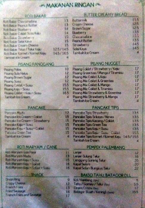 Menu at Kedai Selasih cafe, Bandung, Jl. Cikutra Baru VI No.34