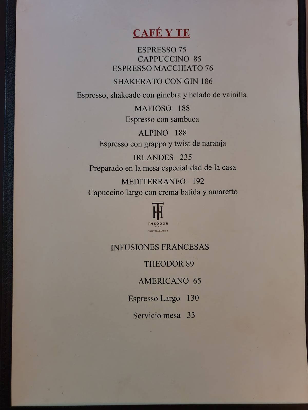 Carta de Maralunga Pizza Grill & Bar, Ciudad de México, Av. San ...