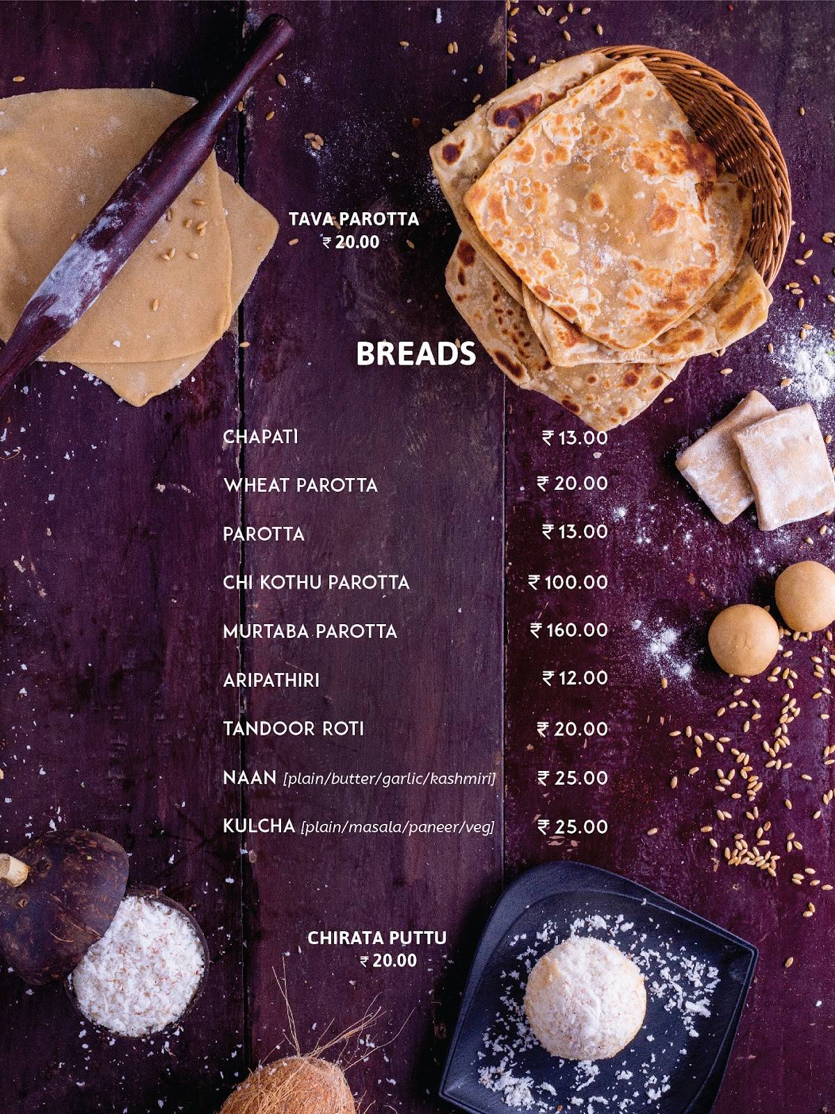 Menu at Raandhal Restaurant, Kannur