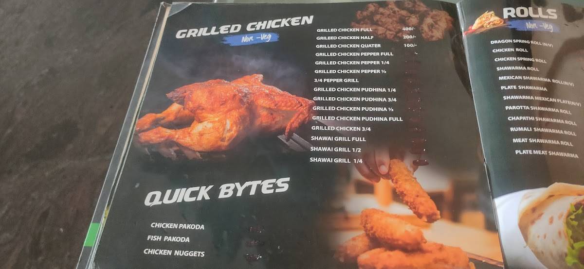 Menu at 007 Punjabi Dhaba, India