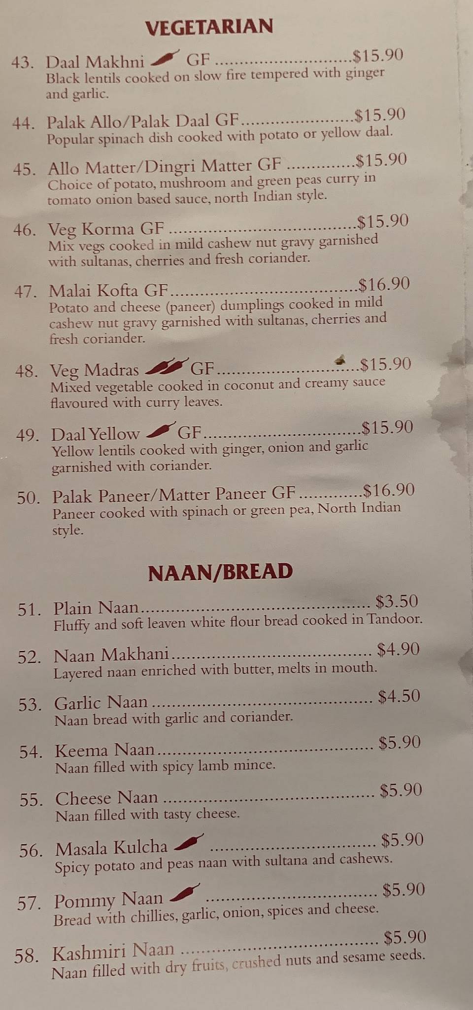 Menu at Delhi Darbar Indian Restaurant, Allambie Heights, Allambie shops