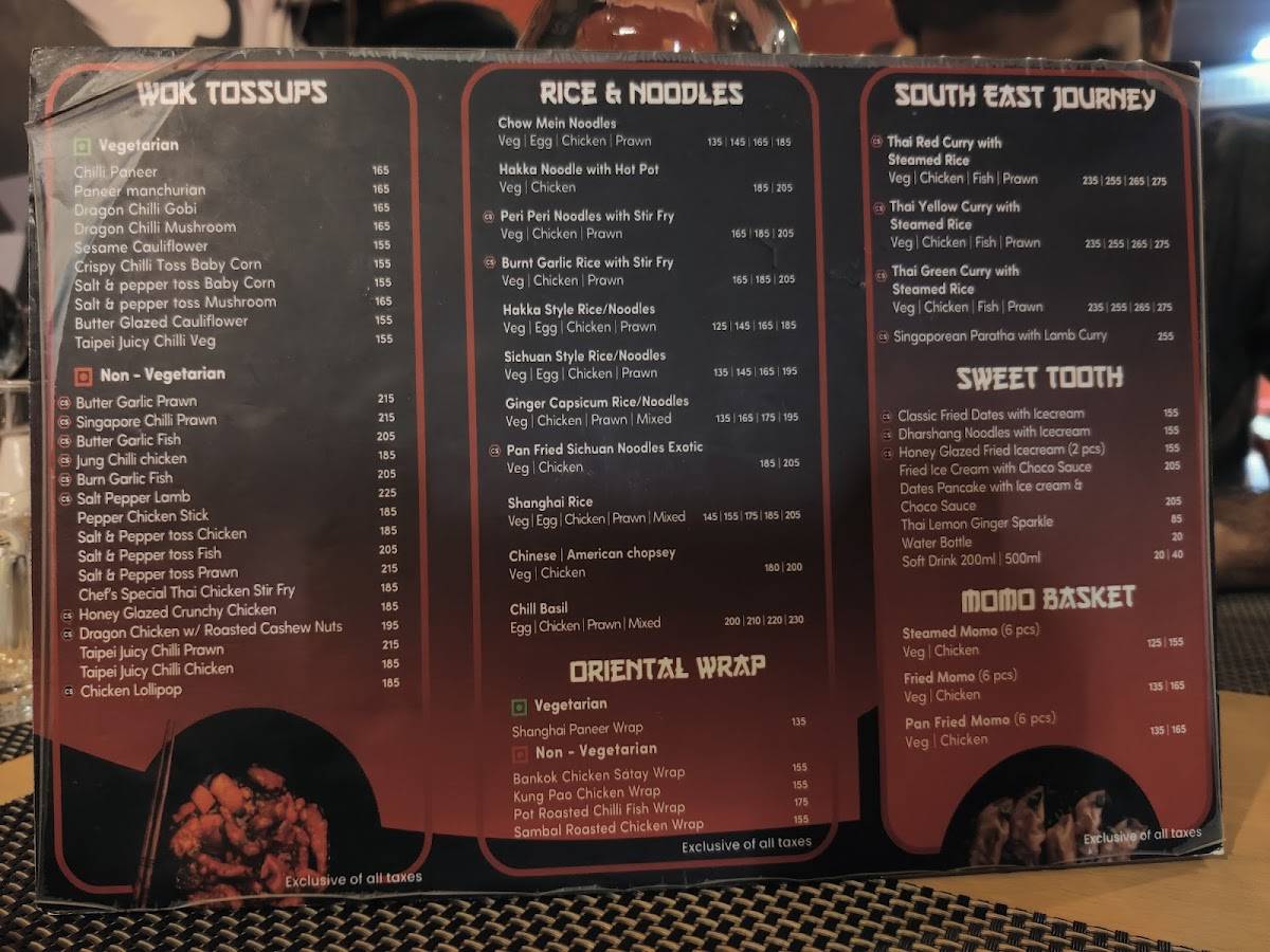 Menu at The Asian Hive, Chennai, 46/1