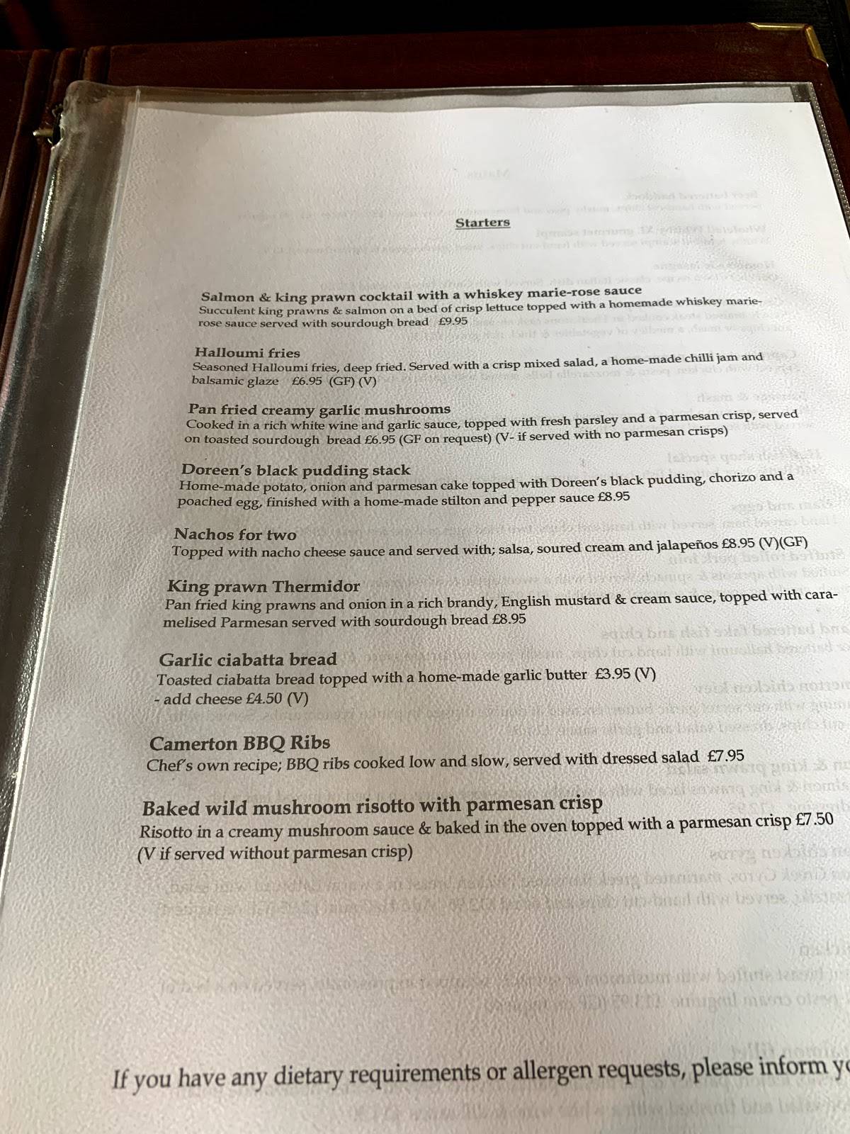 Menu at The Camerton pub & bar, Thorngumbald, 166 Main Rd