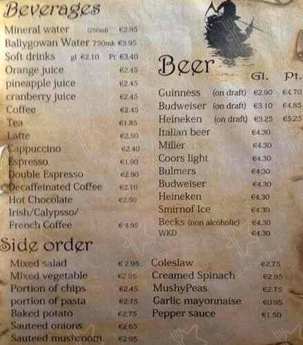 Menu at Little Venice Restaurant, Dublin, Old Airport Rd