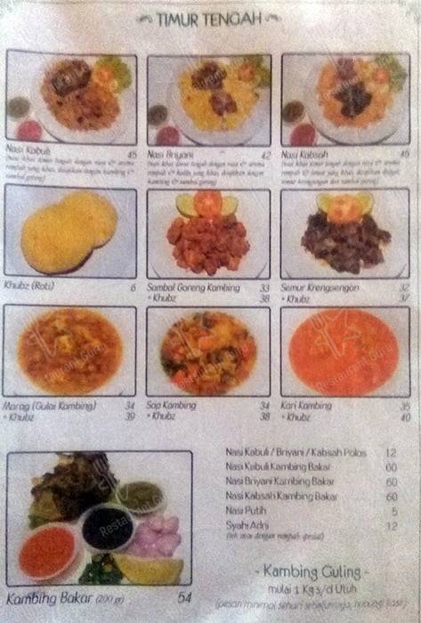 Menu at Kedai Selasih cafe, Bandung, Jl. Cikutra Baru VI No.34