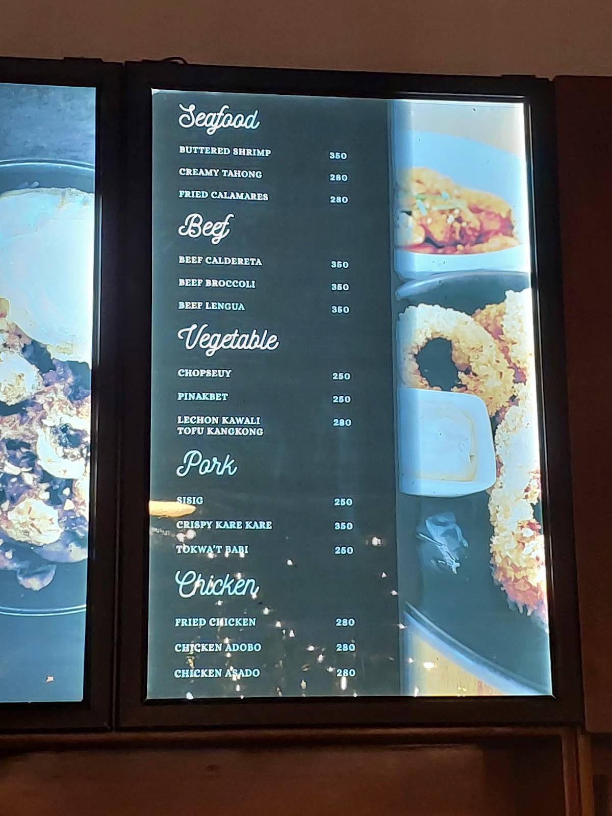 Menu at Kape Sinukuan cafe, Arayat