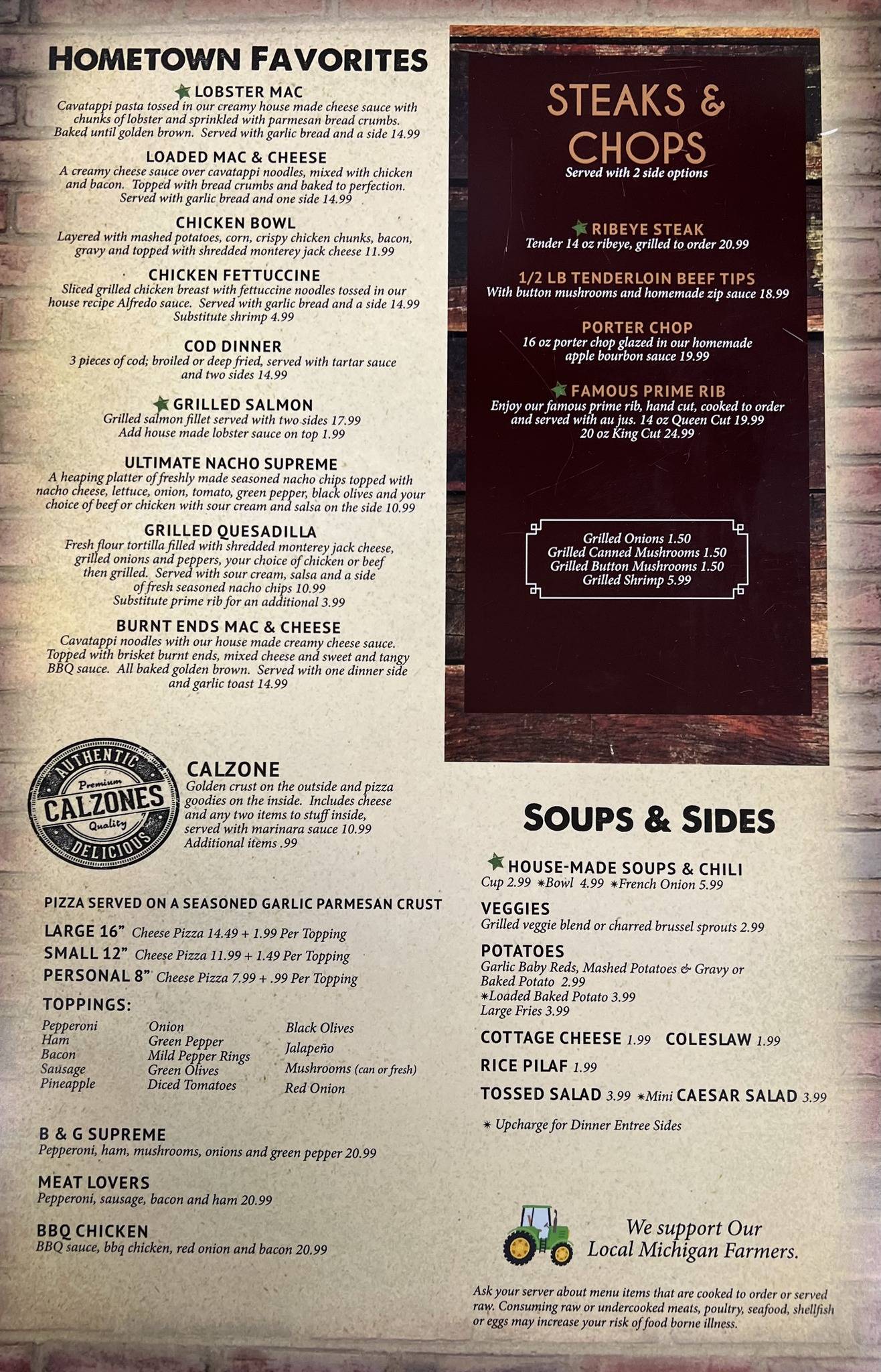 Menu at North Branch Bar & Grill, North Branch