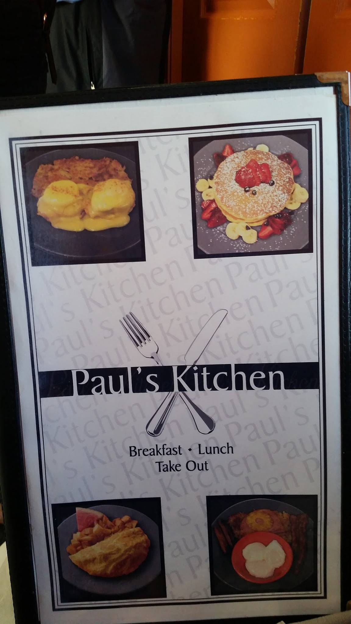 Menu at Paul's Kitchen restaurant, Windsor