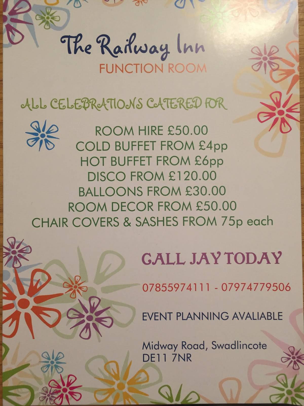 Menu at Railway Inn pub & bar, Swadlincote, Midway Rd