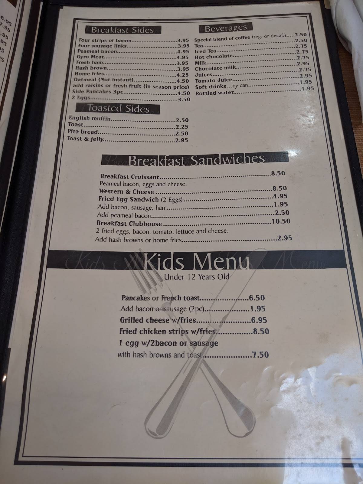 Menu at Paul's Kitchen restaurant, Windsor