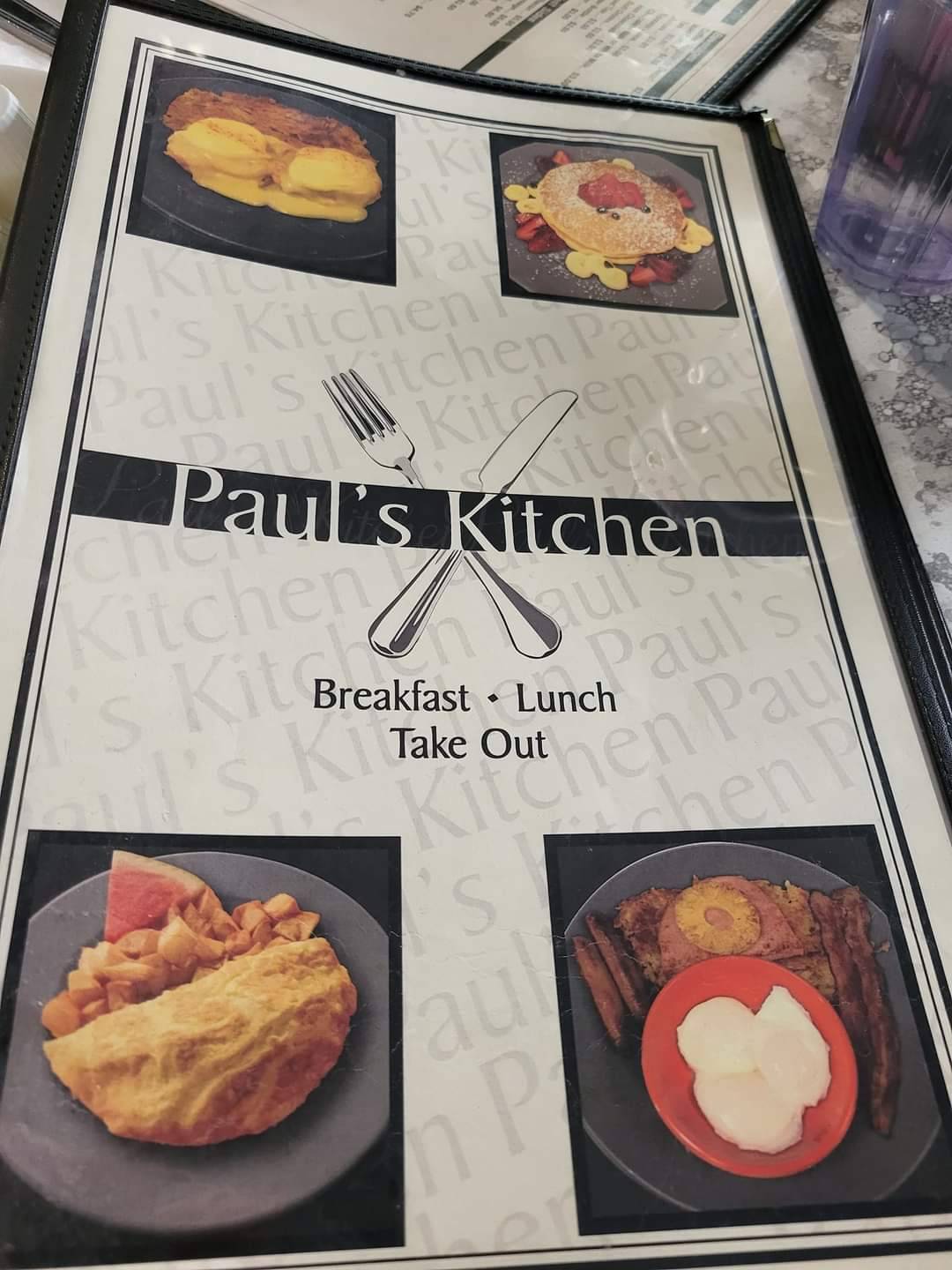 Menu at Paul's Kitchen restaurant, Windsor
