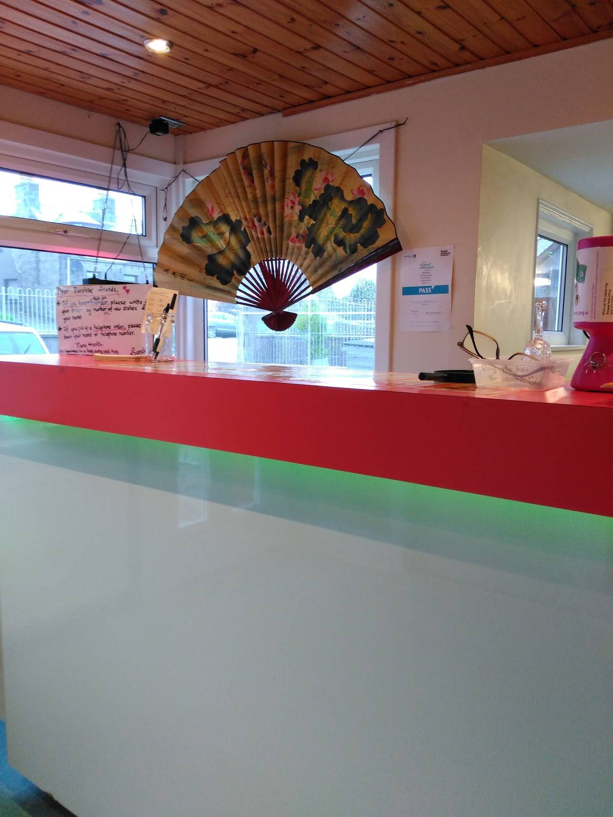 Menu at Sunshine Chinese Takeaway restaurant, New Pitsligo