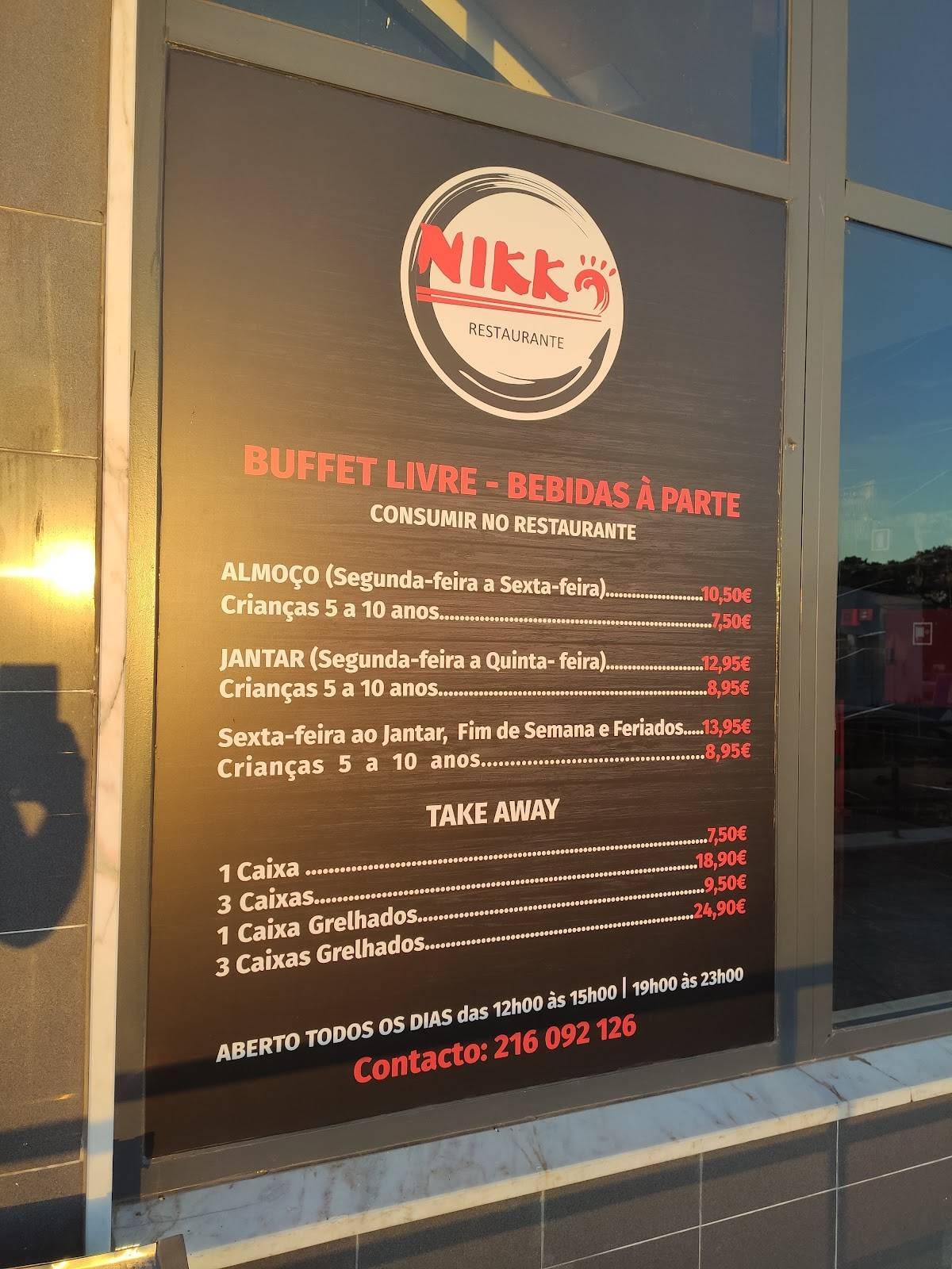 Menu em Restaurante NIKKO, Montijo, R. Vasco da Gama 274 A