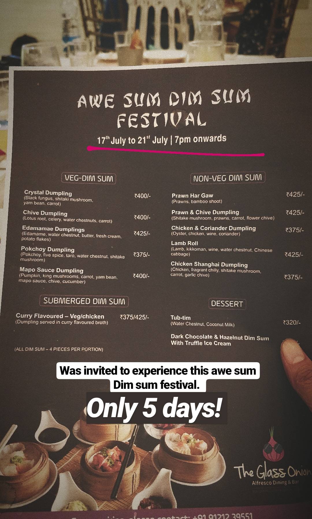 Menu at The Glass Onion, Hyderabad, Boulder Hills Madhava Reddy Colony ...