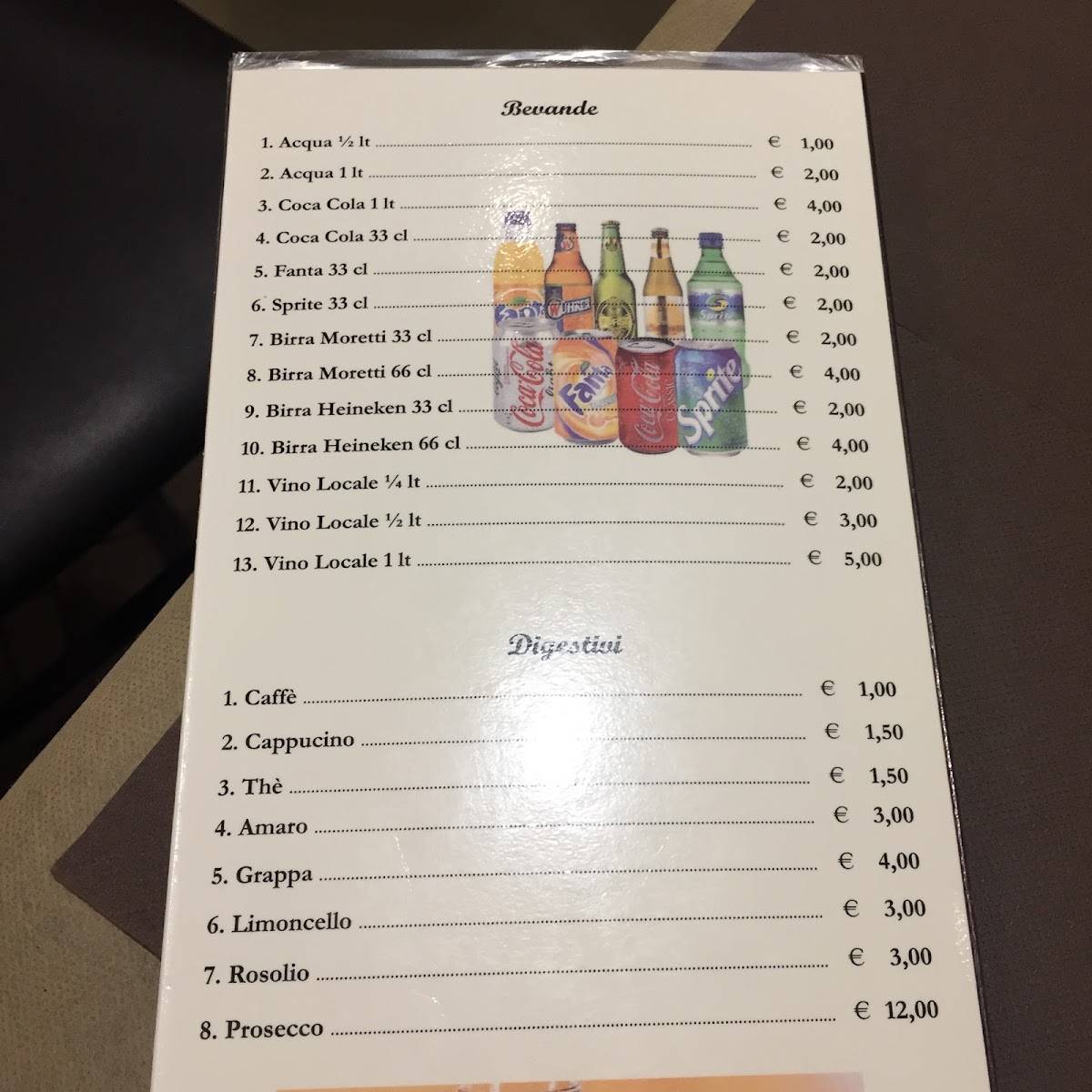 Menu da Trattoria N'Da Calata ristorante, Zafferana Etnea