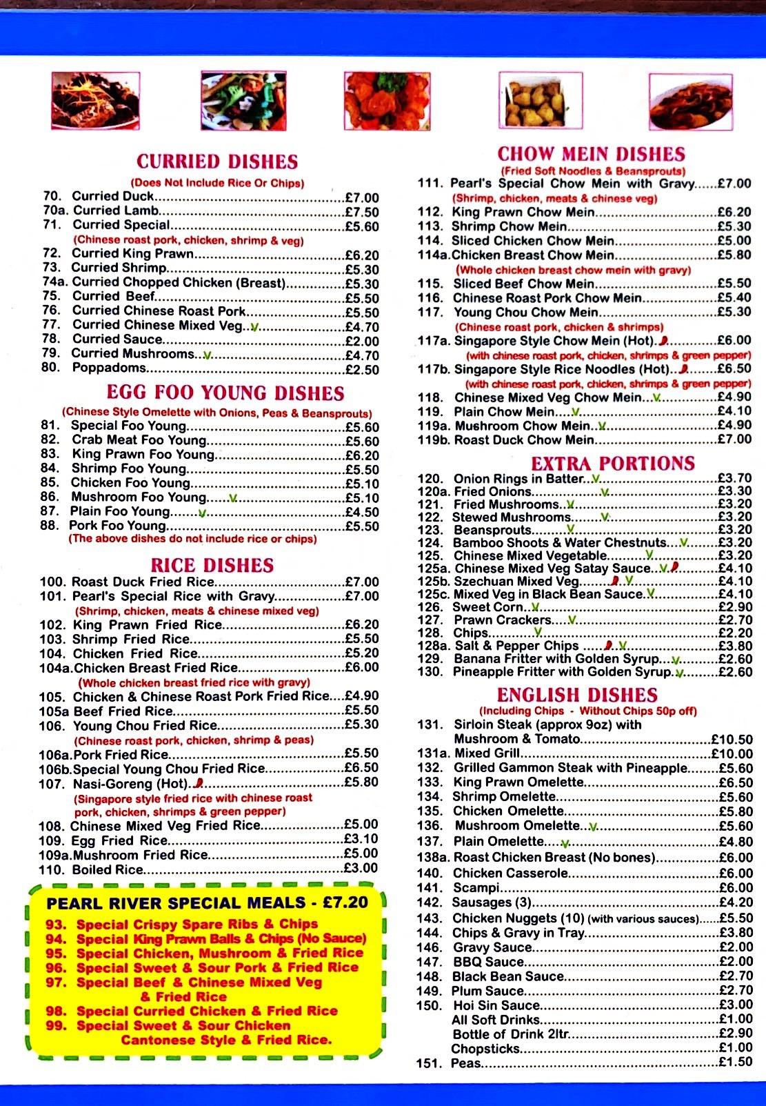 Menu at Pearl River Beccles fast food, Beccles