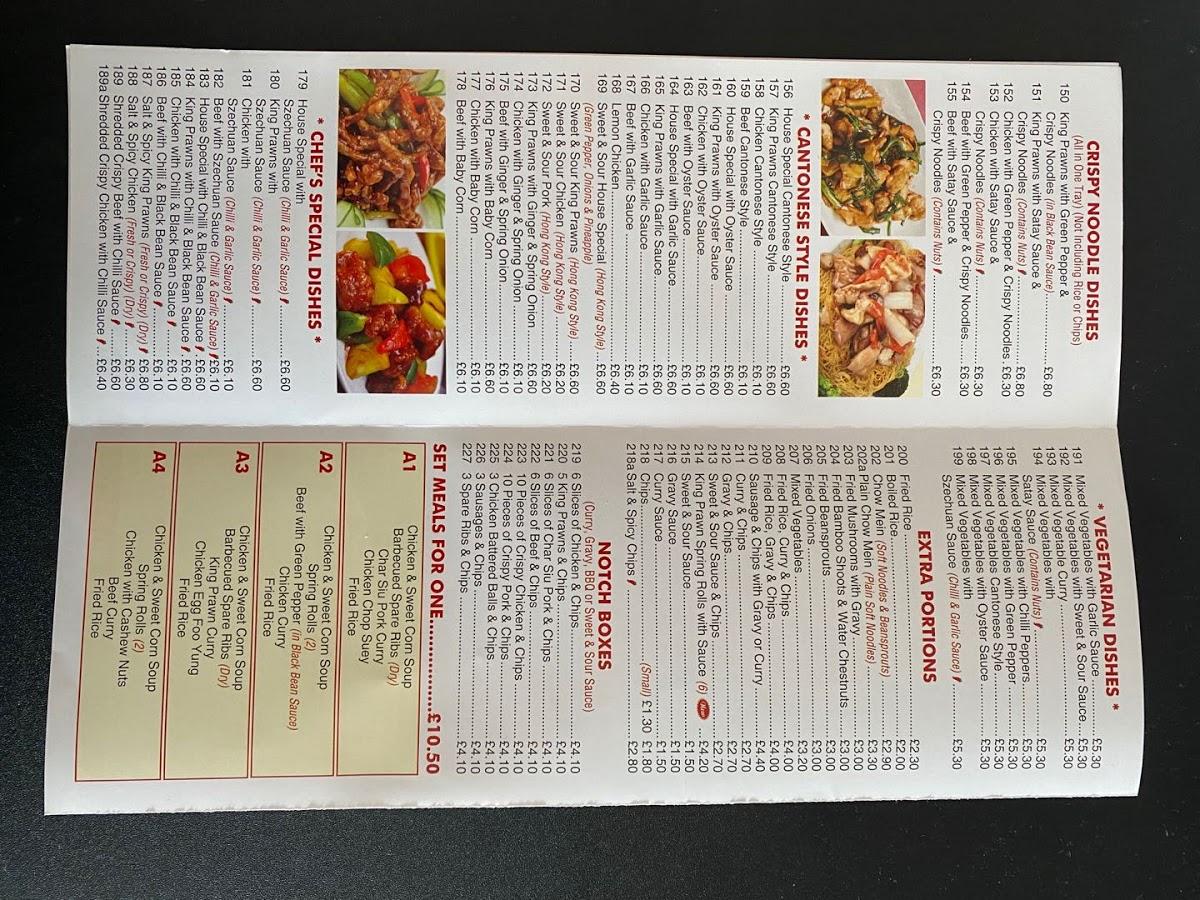 Menu at Big Chef Chinese Takeaway restaurant, Houghton le Spring