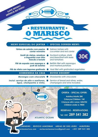 O Marisco, Olhos de Água - Restaurant menu, prices and reviews