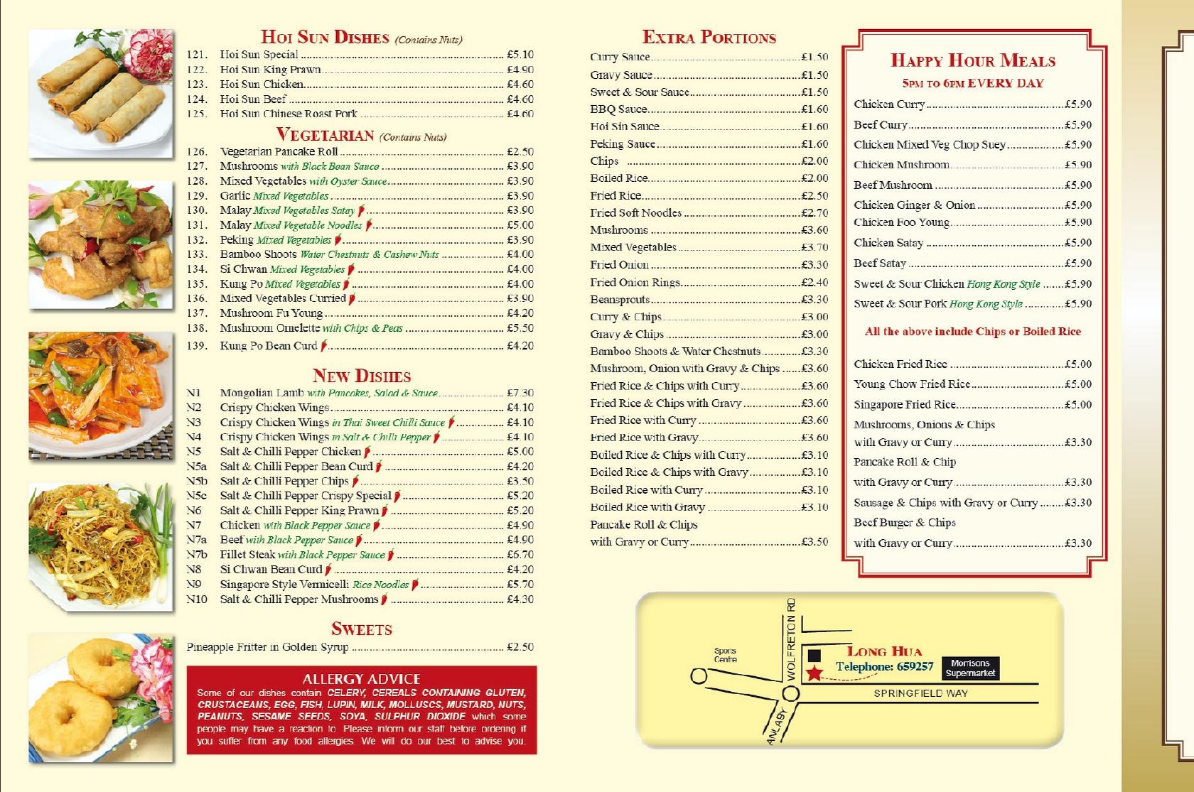 Menu at Long Hua Takeaway restaurant, Hull