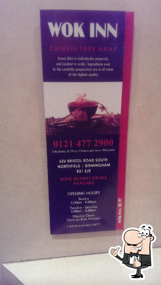 Menu at Wok Inn restaurant, Birmingham, 626 Bristol Rd S