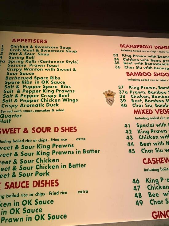 Menu at Wing Lee fast food, York, Shipton Rd