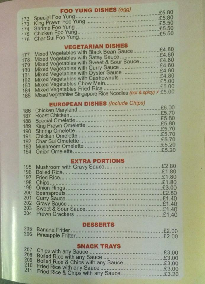 Menu at Panda House Sauchie restaurant, Sauchie