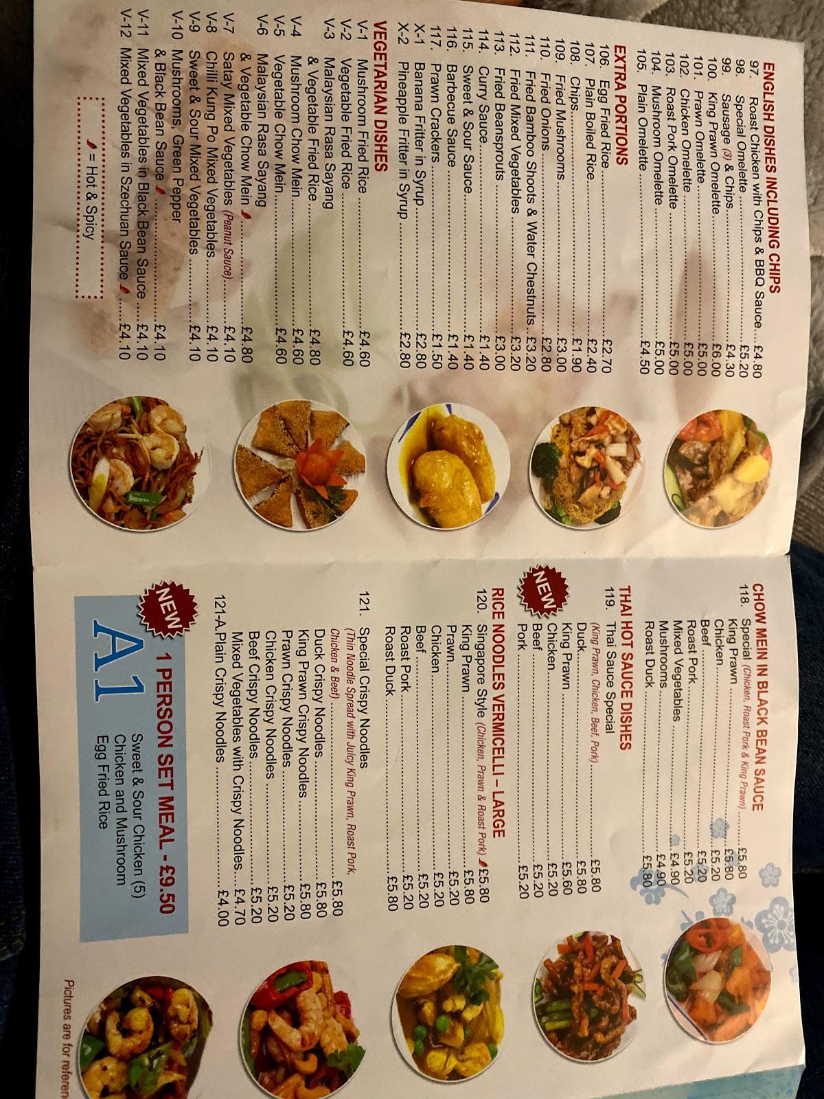 Menu at Tiger Chan fast food, Crewkerne