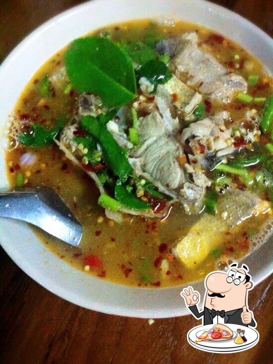 Menu at Somkhuan fish rice stream restaurant, Laem Chabang