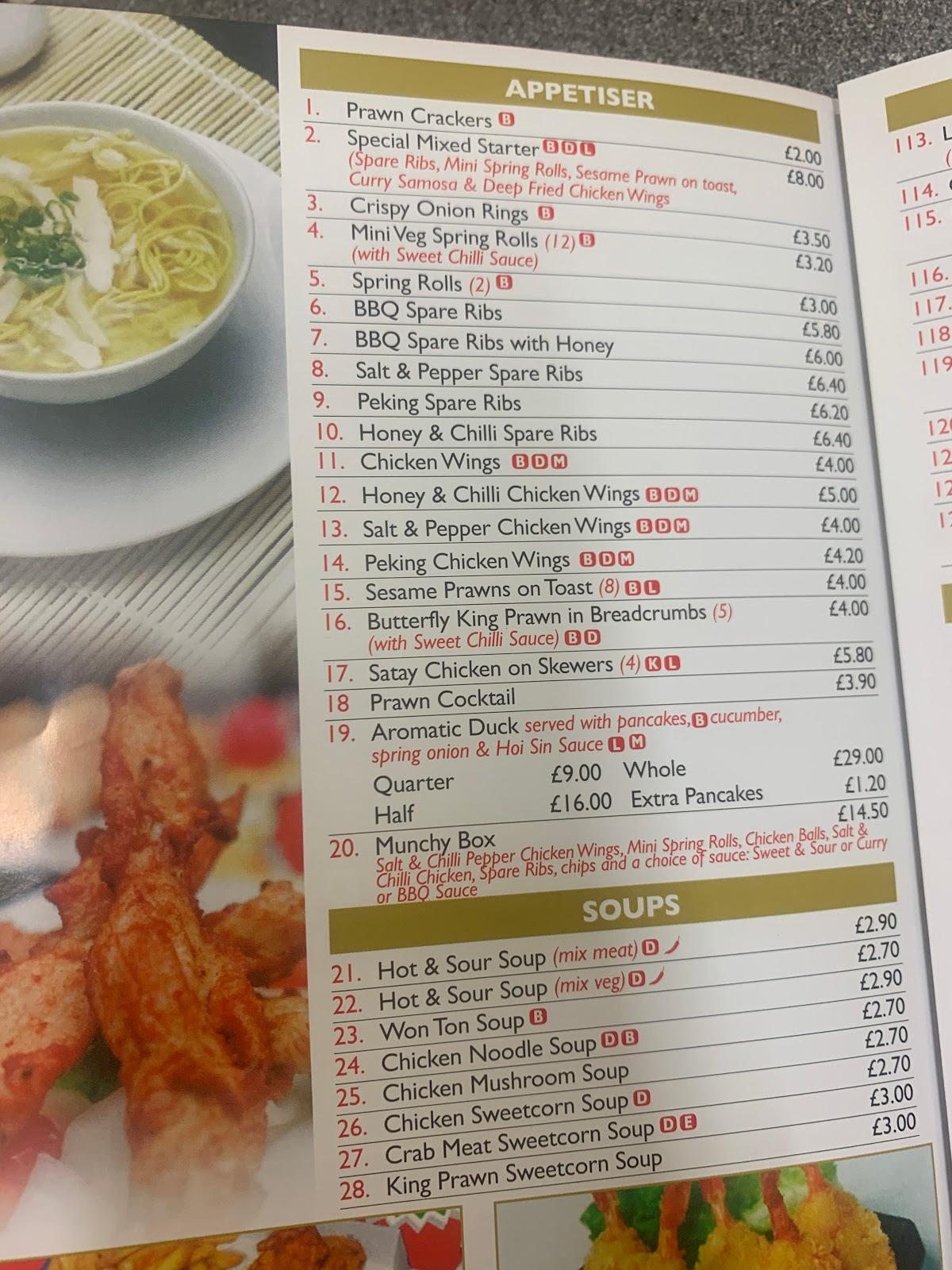 Menu at Golden Chopstix restaurant, Cumbernauld
