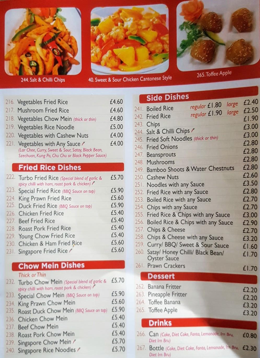 Menu at Friendlies Chinese Food Takeaway fast food, Dalkeith
