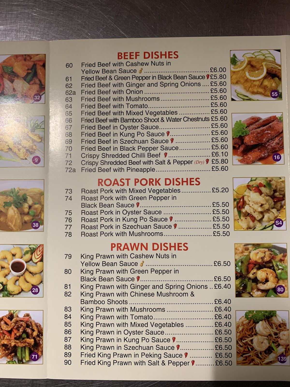 Menu at New Rays Chinese Take Away fast food, Shefford