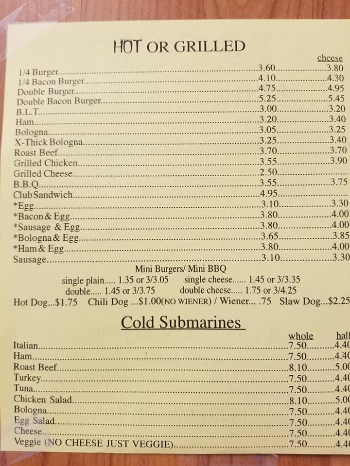 Menu at Brock's Mkt. & Deli restaurant, Newport