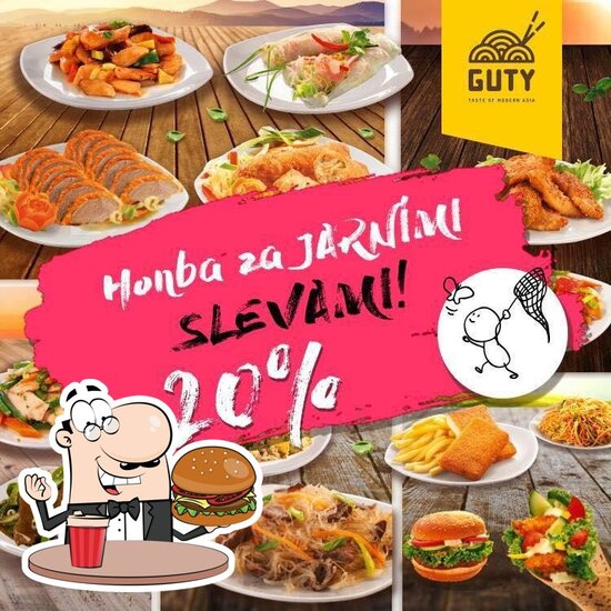 Menu at GUTY restaurant, Český Těšín