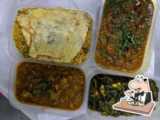 Menu at Papadoms fast food, Lutterworth