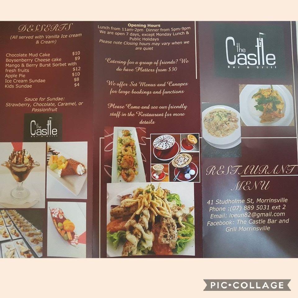 Menu at The Castle Bar & grill, Morrinsville