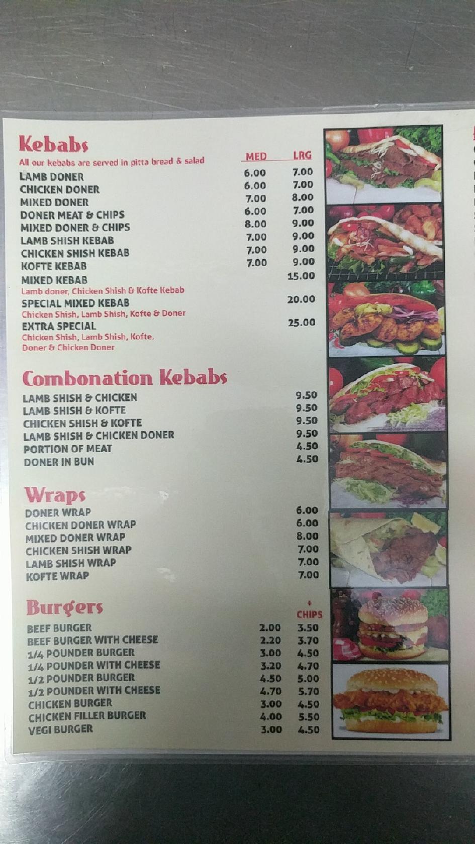 Menu at Brimsdown Grill & Pizza pizzeria, Enfield, 253 Green St
