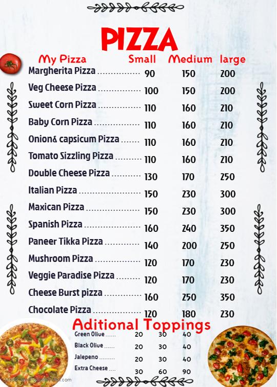 Menu at Pan India Gokak, Gokak